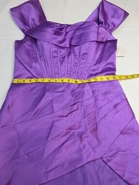The Unbranded Brand | Dresses | Purple Satin Cocktail Dress Medium Semi ...